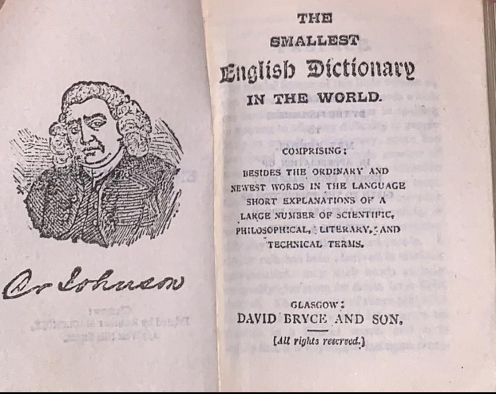 Zantiques.co.uk: Bryce Miniature Dictionary - Smallest English ...