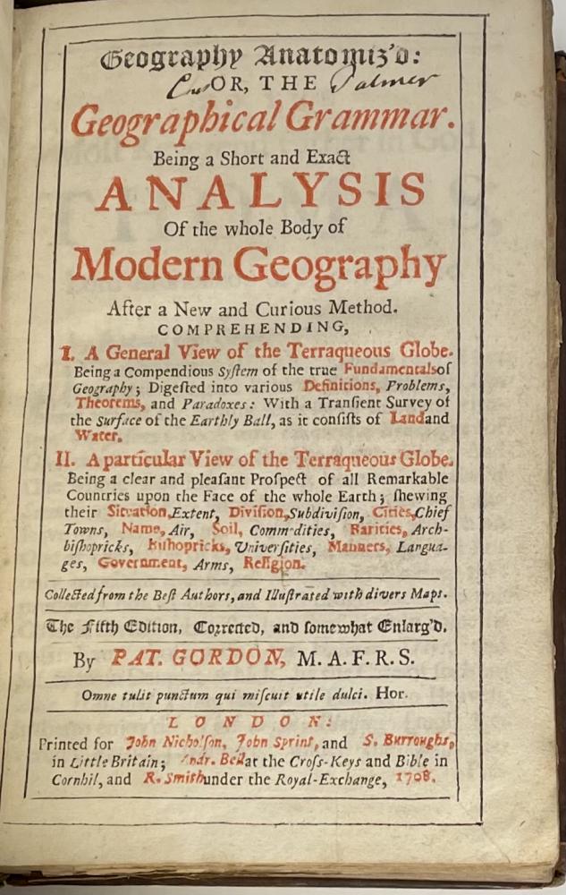 Zantiques.co.uk: GEOGRAPHICAL GRAMMAR - By Patrick Gordon - 16 Engraved ...